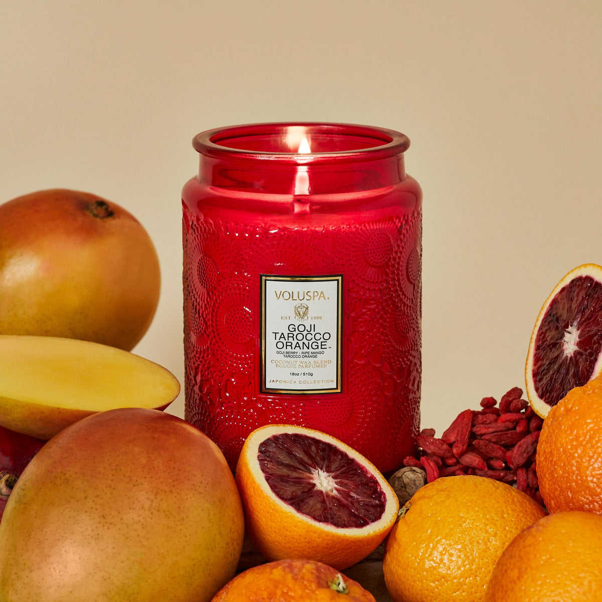 Goji Tarocco Orange 18 oz Large Jar Candle – The Kitschy Cupboard